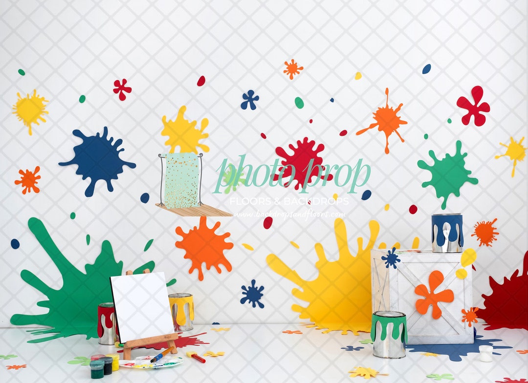 Paint Splatter Art Set Photography Backdrop - Painting, Splats ...