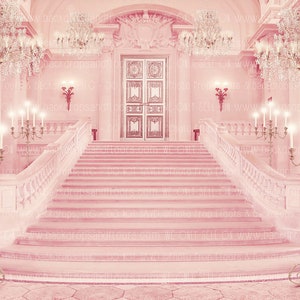 Castle Stairs Photography Backdrop - Princess, Pink, Cinderella ...