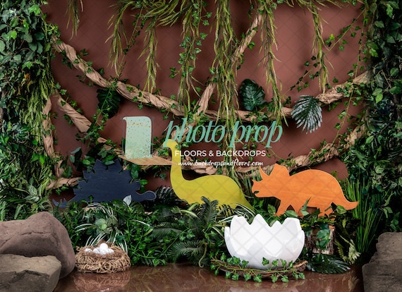 Dinosaur Photography Backdrop T Rex Jungle Stegosaurus - Etsy