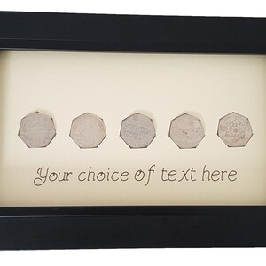 Personalised Coin Display Frame for United Kingdom 50 Pence Pieces ...