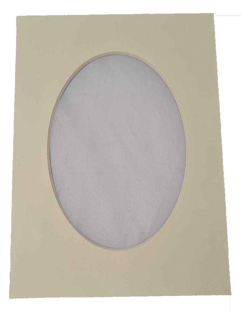 Oval Photo Mount Picture Framing Mounts Oval Black Cream Bevel Cut ...