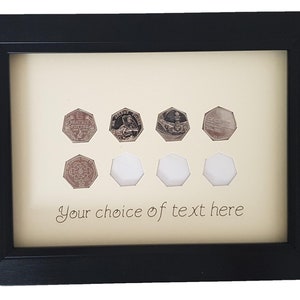 Personalised Coin Display Frame for United Kingdom 50 Pence Pieces ...