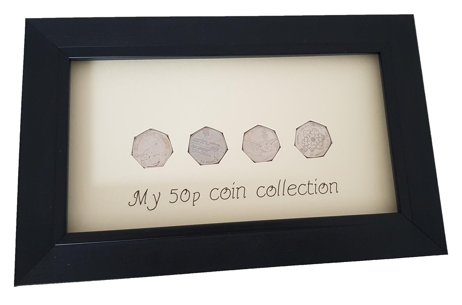 Personalised Coin Display Frame for United Kingdom 50 Pence Pieces ...