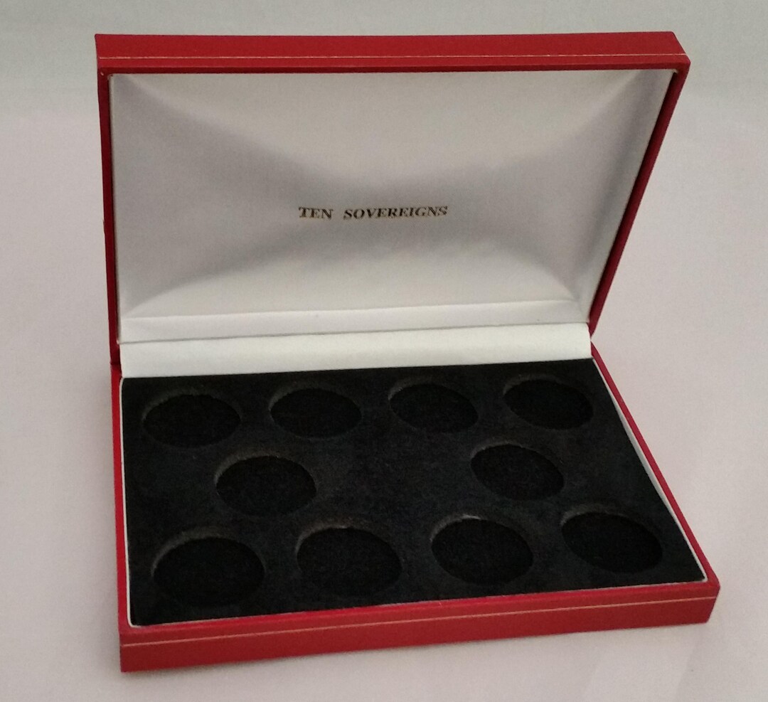 Deluxe Display Case for 10 X Gold Sovereigns in Coin Capsules Sovereign ...