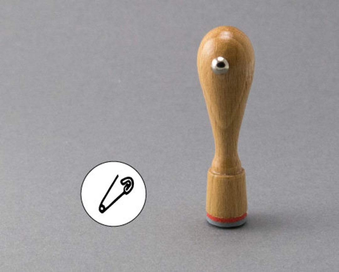 Rubber Stamp Safety Pin - Etsy