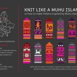 Muhu Island Mittens DIY Pattern Kit Inspiration knit - Etsy
