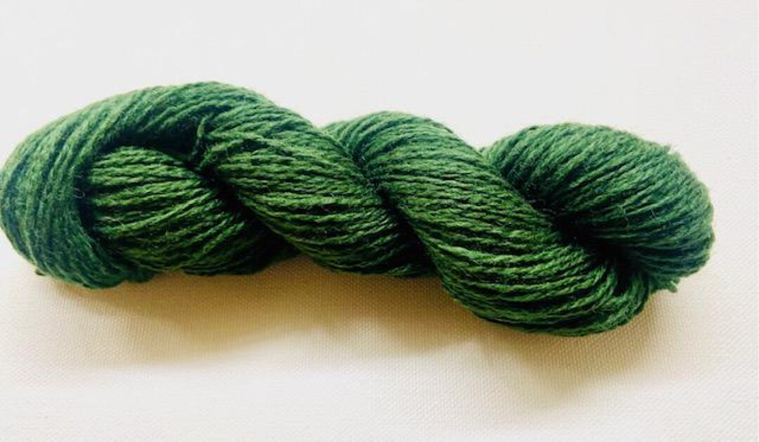 Dark Green, 100% Wool Yarn for Knitting, Mitten Wool, Crochet, Craft ...
