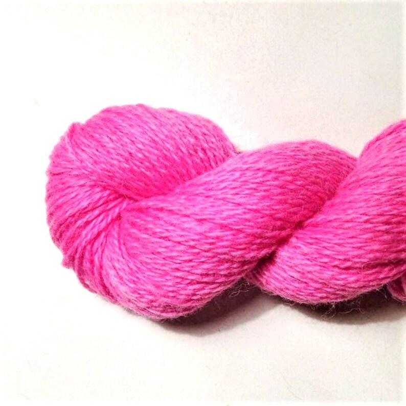 Rosa claro hilo de lana 100% para tejer lana de manoplas | Etsy