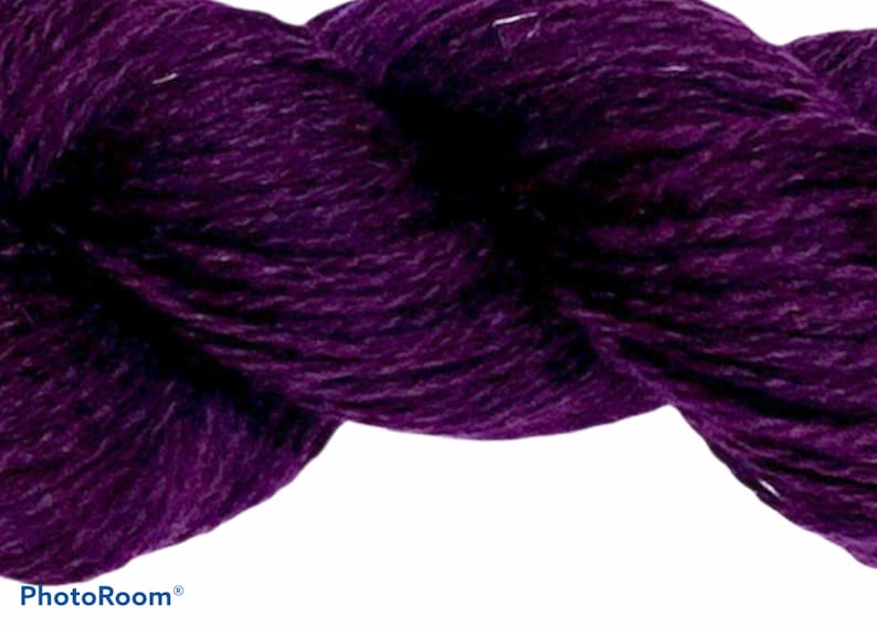 Purple 100% wool yarn for knitting mitten wool crochet | Etsy