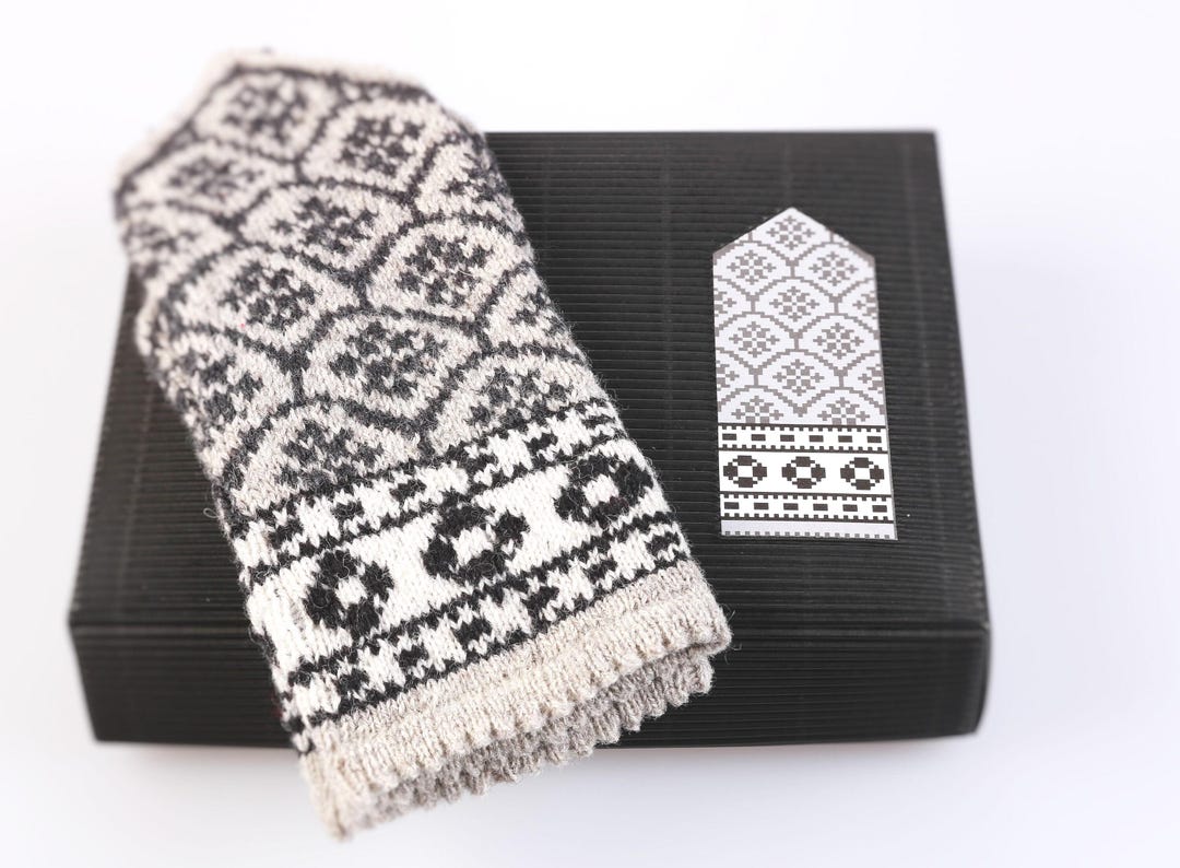 The Latvian Traditional Mitten Pattern Kit "knit Like a Latvian": GRAY ...