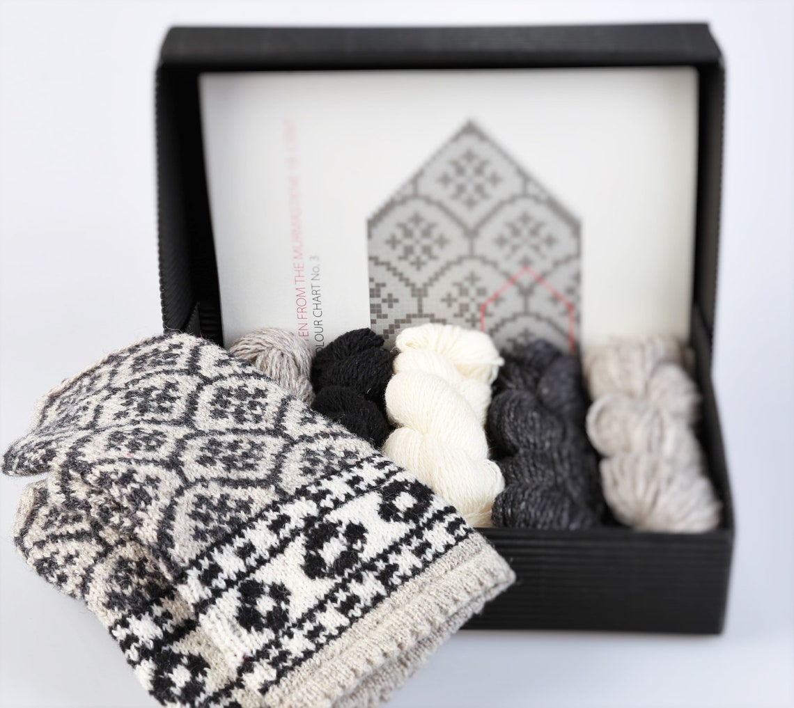 The Latvian Traditional Mitten Pattern Kit "knit Like a Latvian": GRAY ...