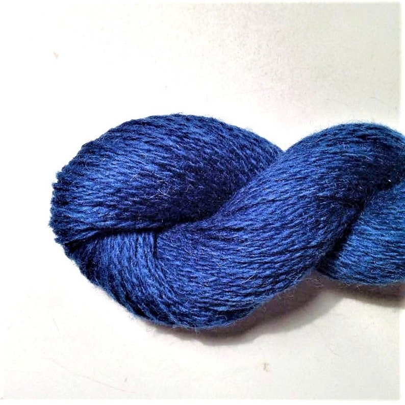 Dark Marine Blue 100% Wool Yarn for Knitting Mitten Wool | Etsy