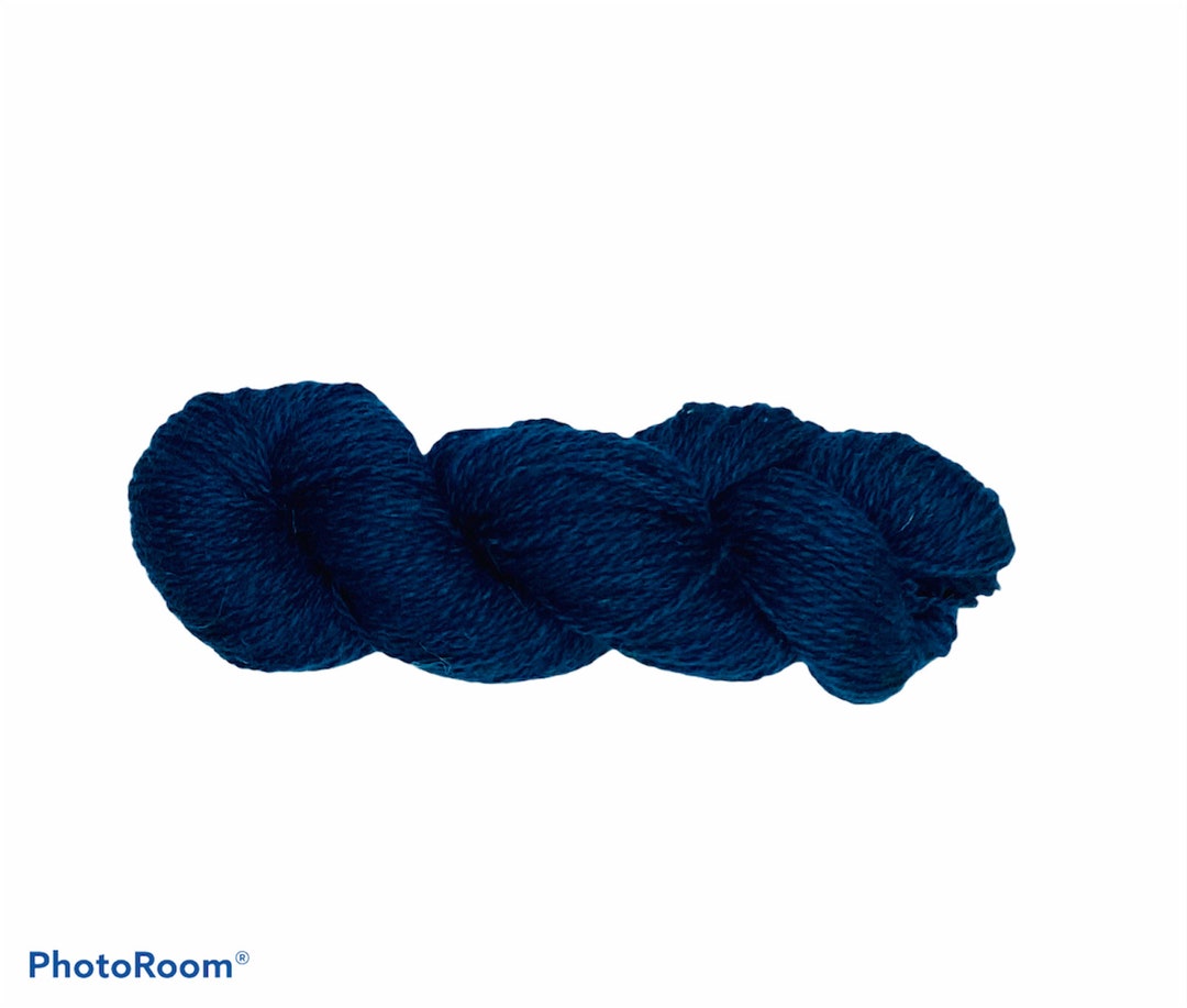 Dark Marine Blue, 100% Wool Yarn for Knitting, Mitten Wool, Crochet ...