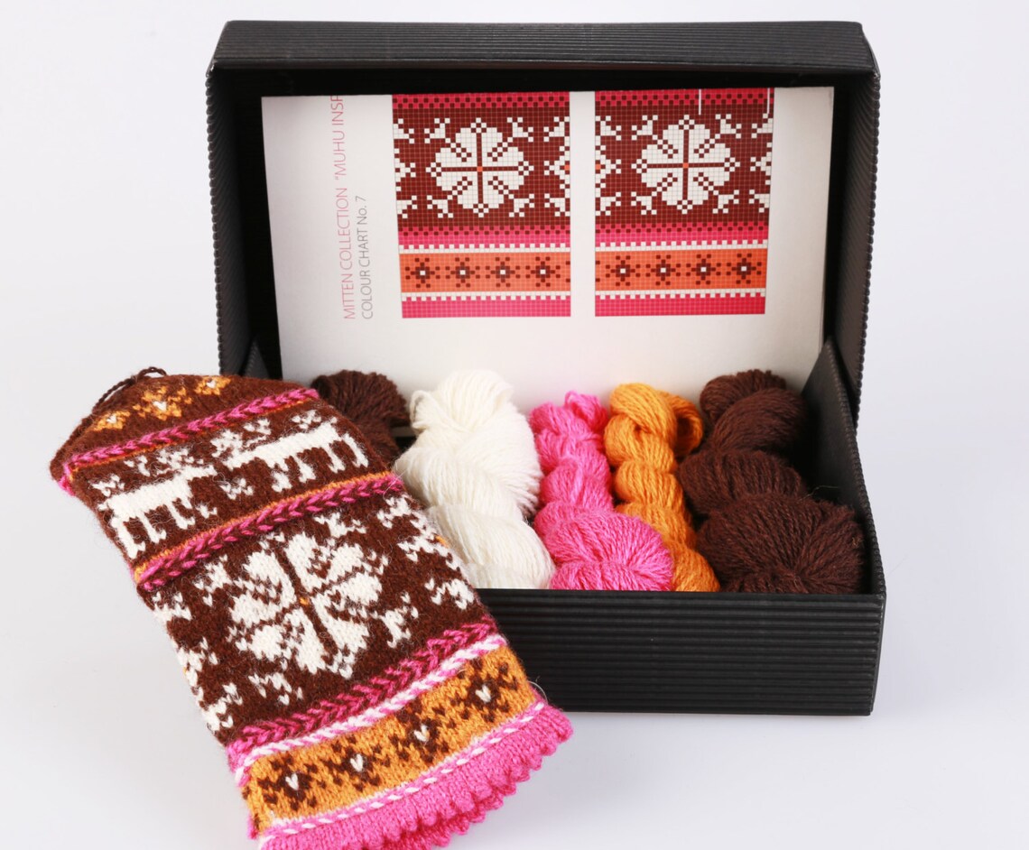 Muhu Island Mittens DIY Pattern Kit Inspiration knit - Etsy UK