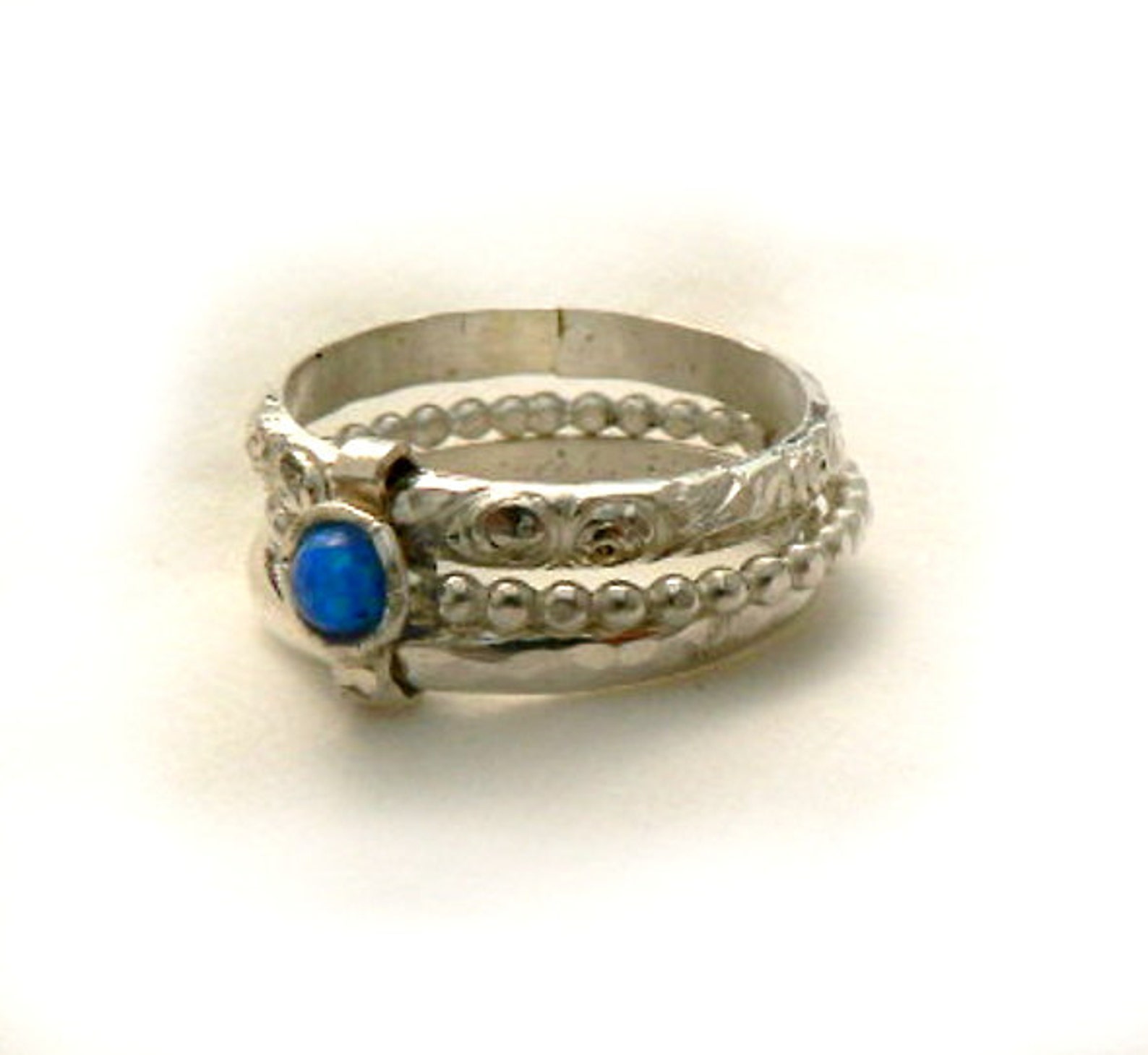 Silver Stacking Rings Three Silver Rings Joined Together and - Etsy