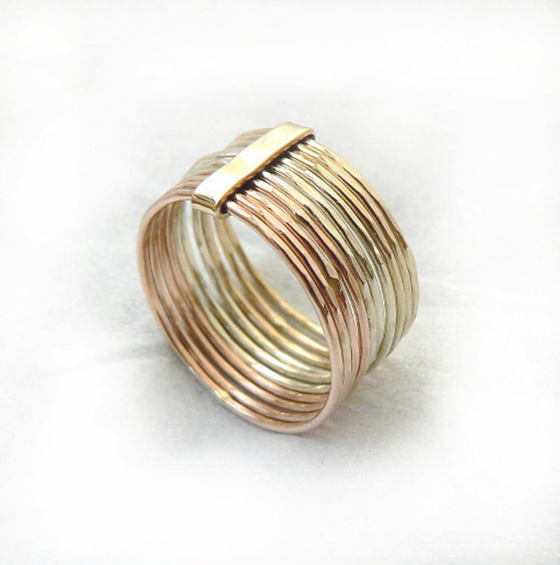 Classy Solid Gold Wedding Ring Bangle Style Stacking Ring - Etsy