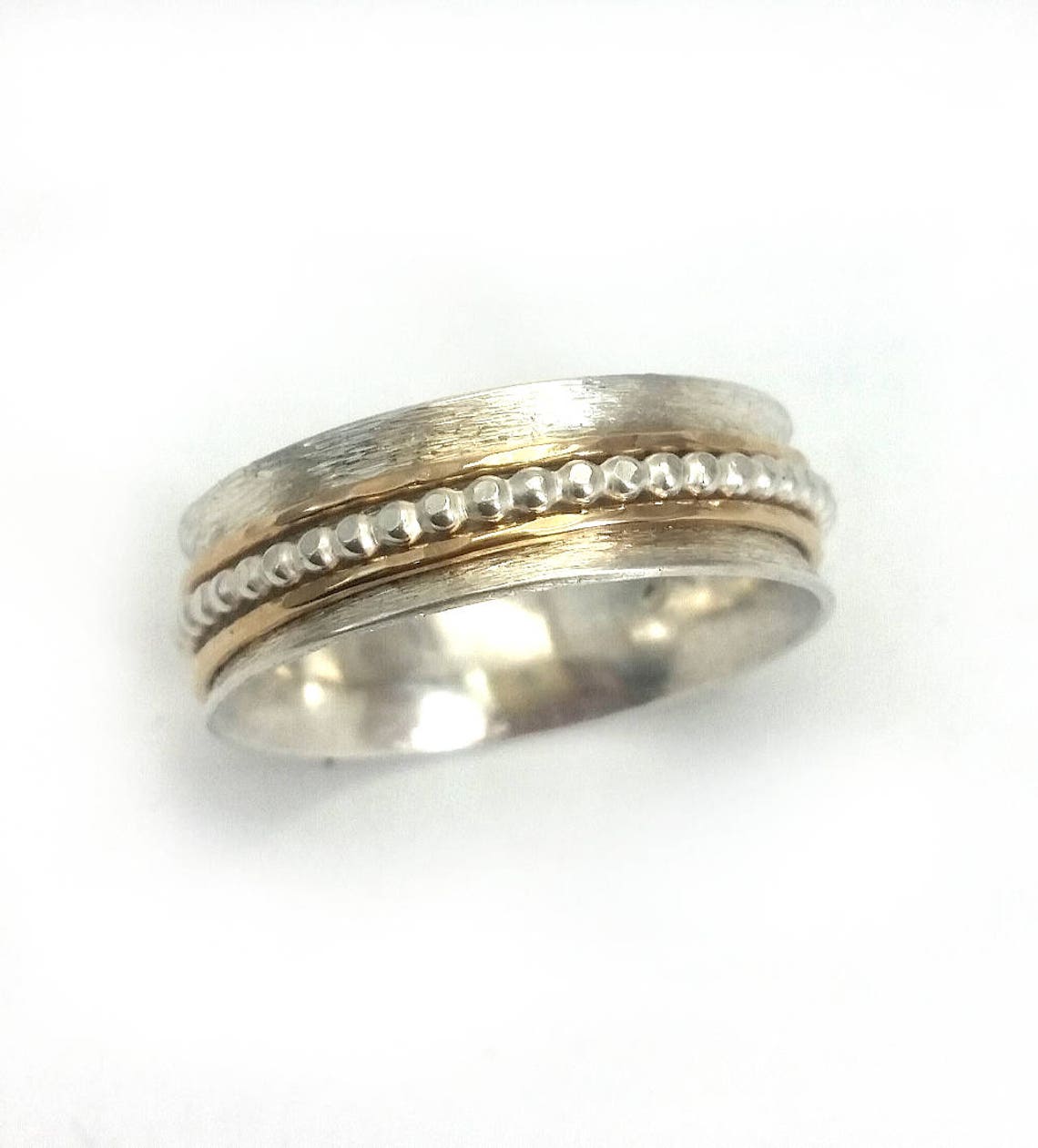 Women's Rotating Wedding Ring Sterling Silver With One - Etsy