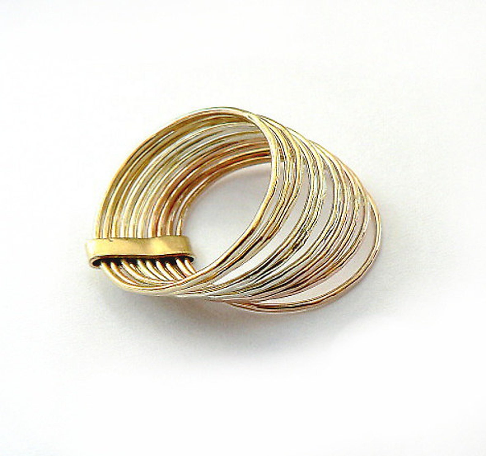 Classy Solid Gold Wedding Ring Bangle Style Stacking Ring - Etsy