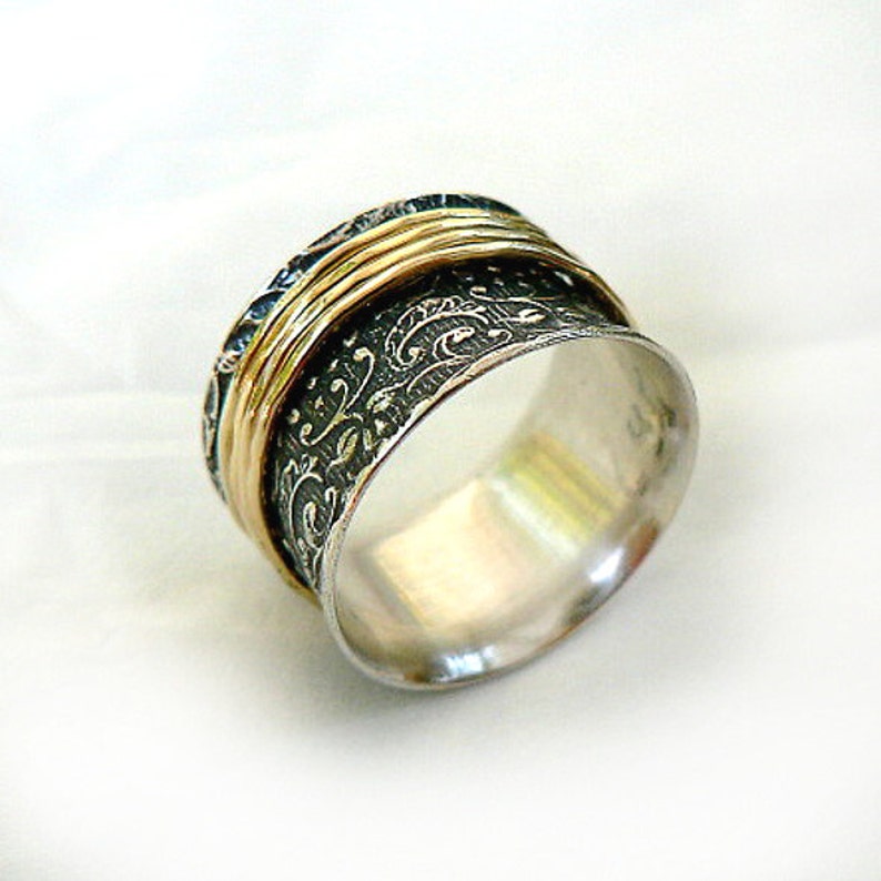 Gorgeous Lace Spinner Ring Rotating Ring Four Gold Spinners - Etsy