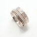 Textured Spinning Wedding Ring Wide Rotating Ring With Two - Etsy