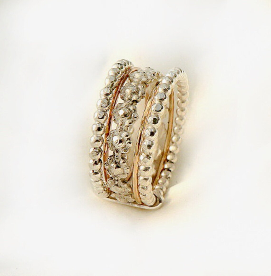 Silver and gold stacking ring graduation gift birthday gift | Etsy