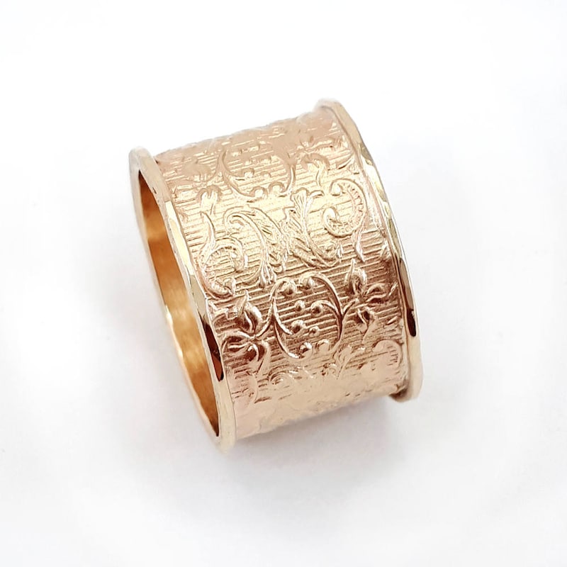 Wide Gold Ring - Etsy