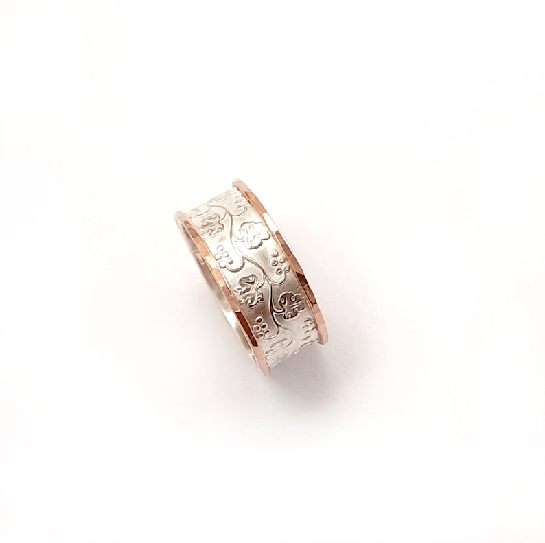 Delicate Grapevine Wedding Ring, Vine Leaves and Grapes Pattern, Silver ...