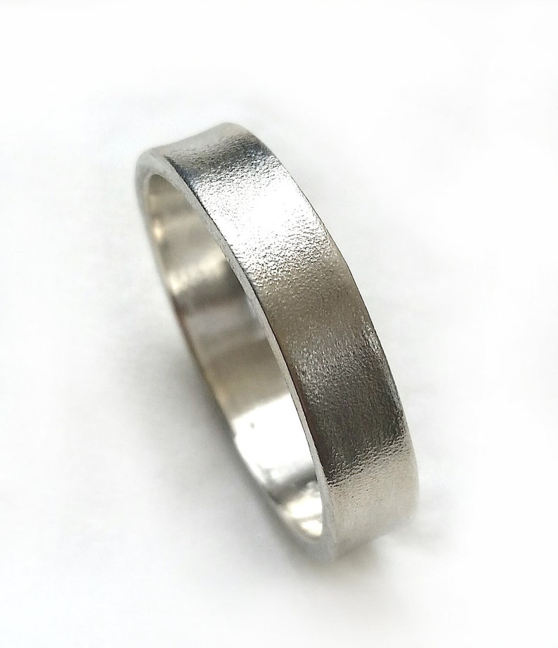 Simple Silver Wedding Band Classic 925 Sterling Silver Ring | Etsy