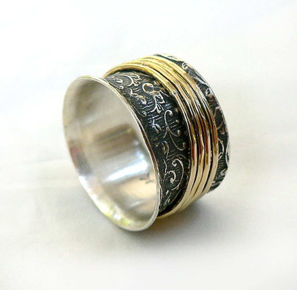 Gorgeous Lace Spinner Ring Rotating Ring Four Gold Spinners - Etsy