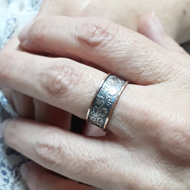 Delicate Grapevine Wedding Ring Vine Leaves and Grapes - Etsy