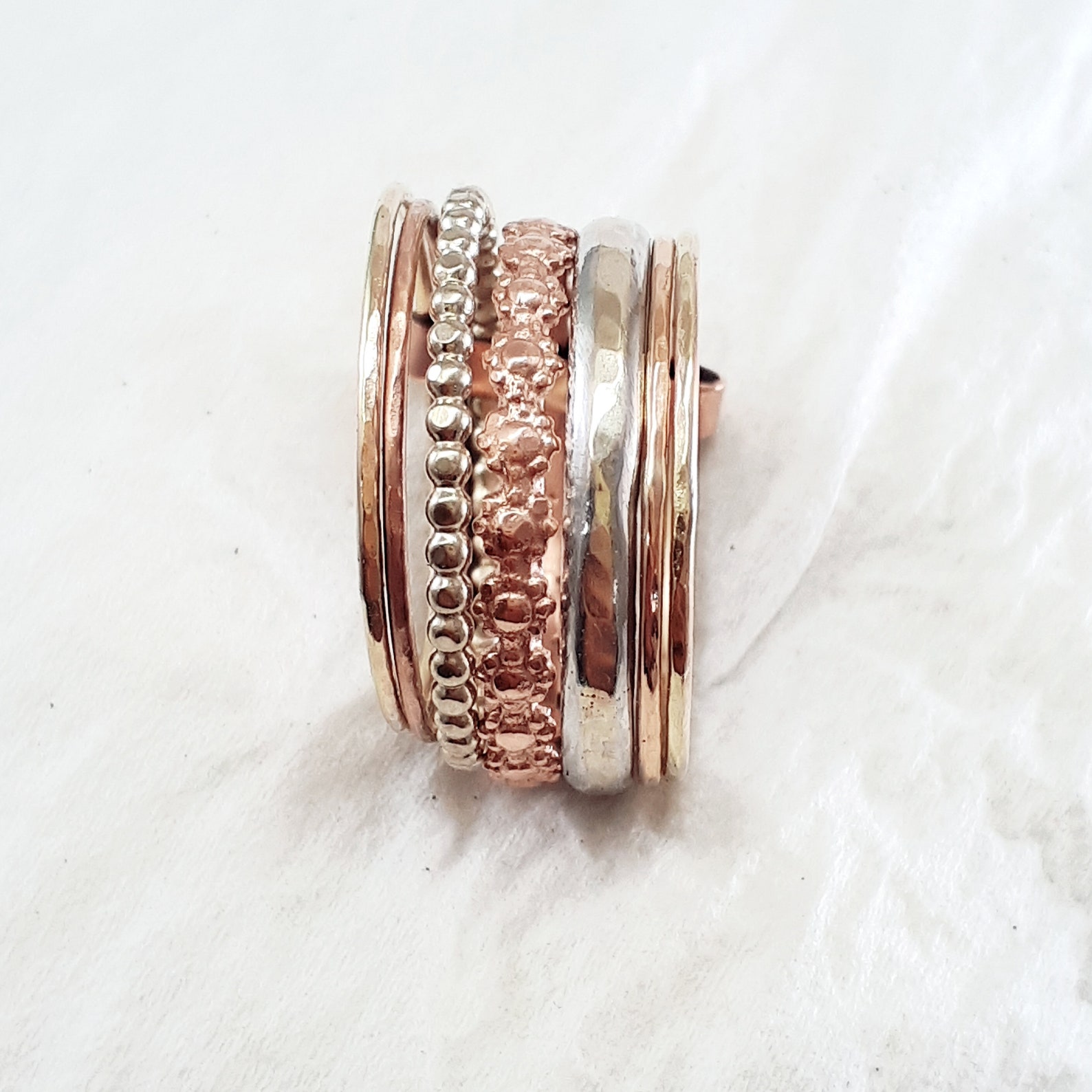 Stunning Gold Wedding Band Gold Flower Ring Stacking Ring | Etsy