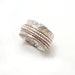 Textured Spinning Wedding Ring Wide Rotating Ring With Two - Etsy