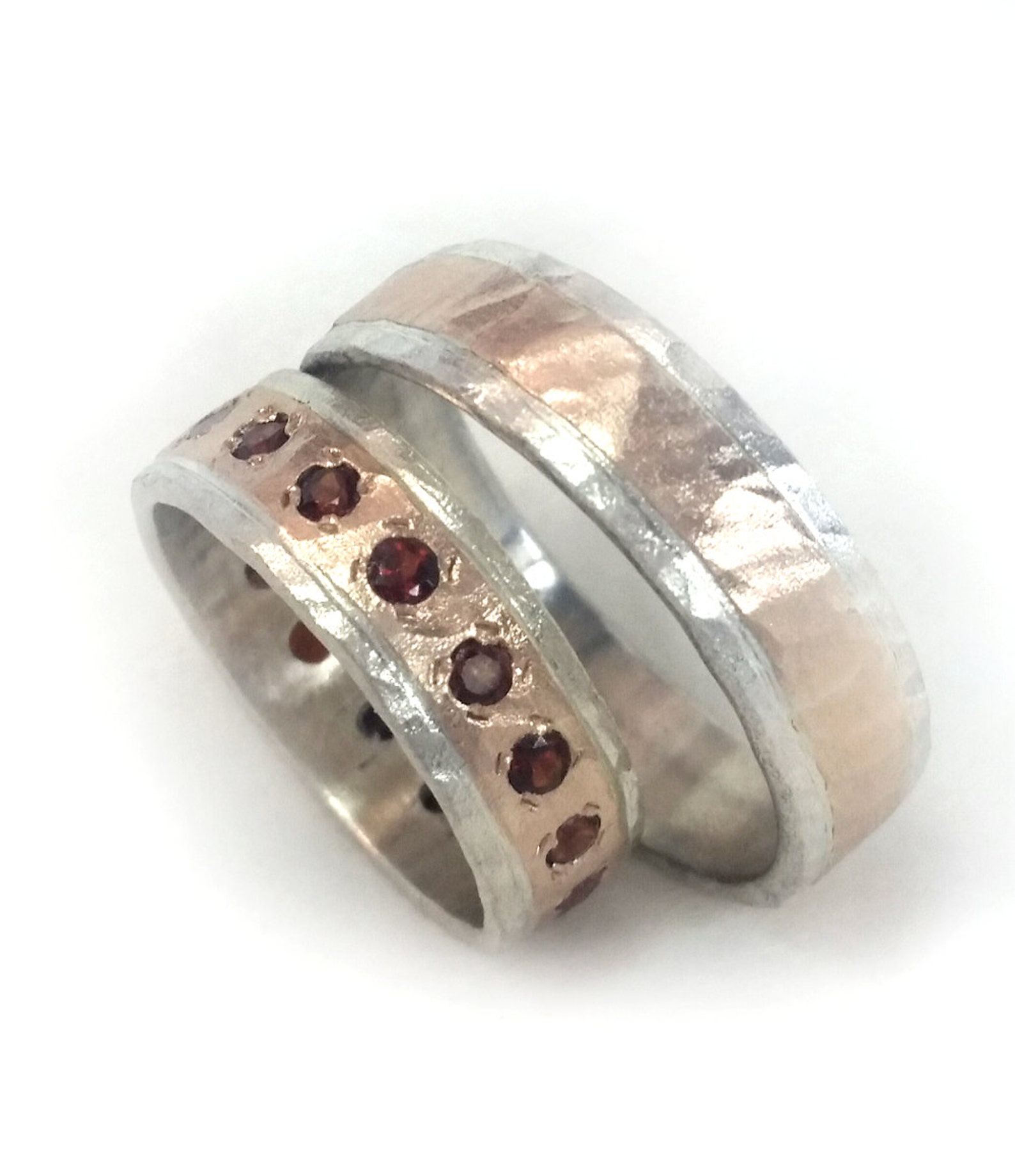 Classic Engagement Ring Set Clean Design Similar His and - Etsy