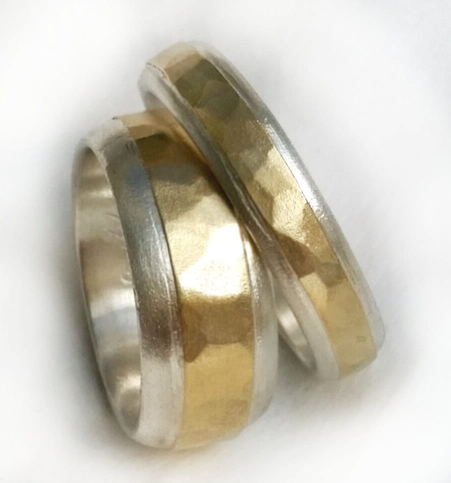 Popular wedding ring set organic wedding rings his and hers | Etsy