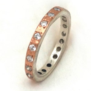 CZ Engagement Ring. Multistone Ring, Stackable Cz Ring, Stacking Cz ...