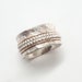 Textured Spinning Wedding Ring Wide Rotating Ring With Two - Etsy