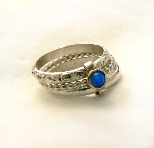 Silver Stacking Rings Three Silver Rings Joined Together and - Etsy