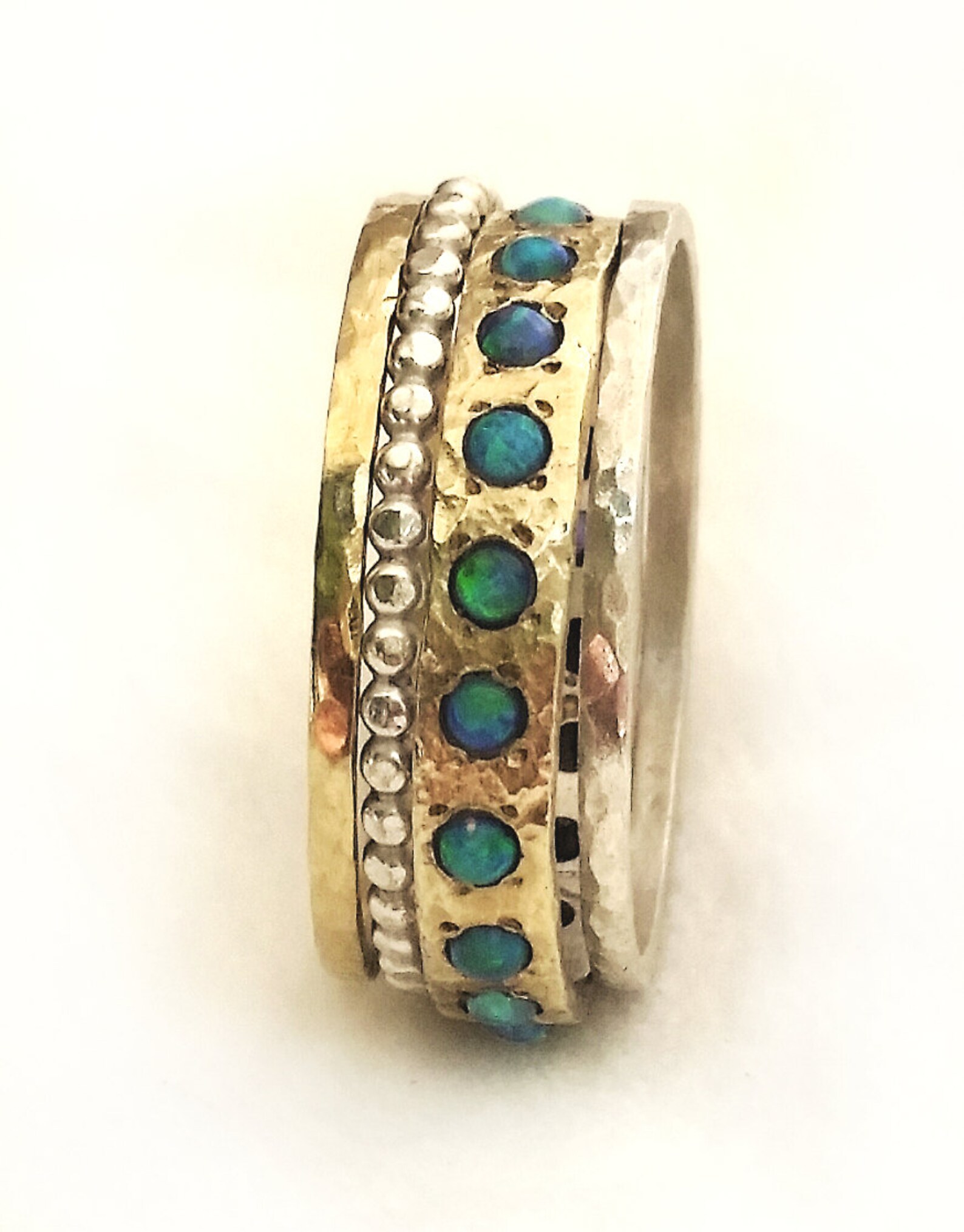 Opal stacking rings can be worn separately mix and match | Etsy