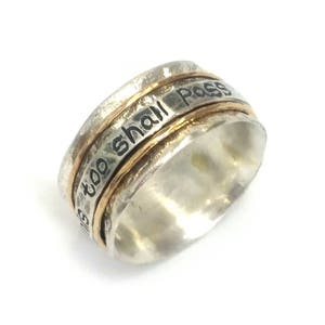 Engraved Spinner Ring, Personalized Engraving, Silver and Gold Spinners ...