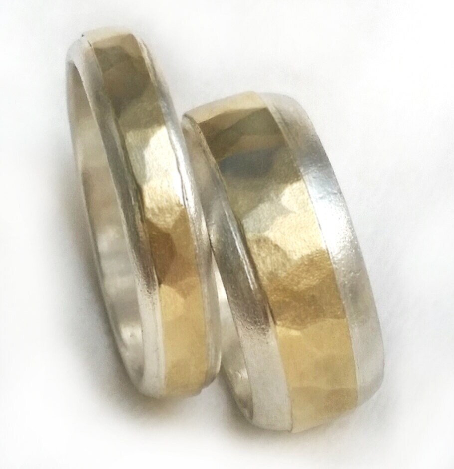 Popular wedding ring set organic wedding rings his and hers | Etsy