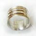 Distinctive Wide Spinner Ring, Worry Ring, Sterling Silver With Three ...