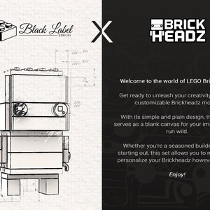 Custom Lego - BRICKHEADZ STARTER MODEL - Instructions - Etsy