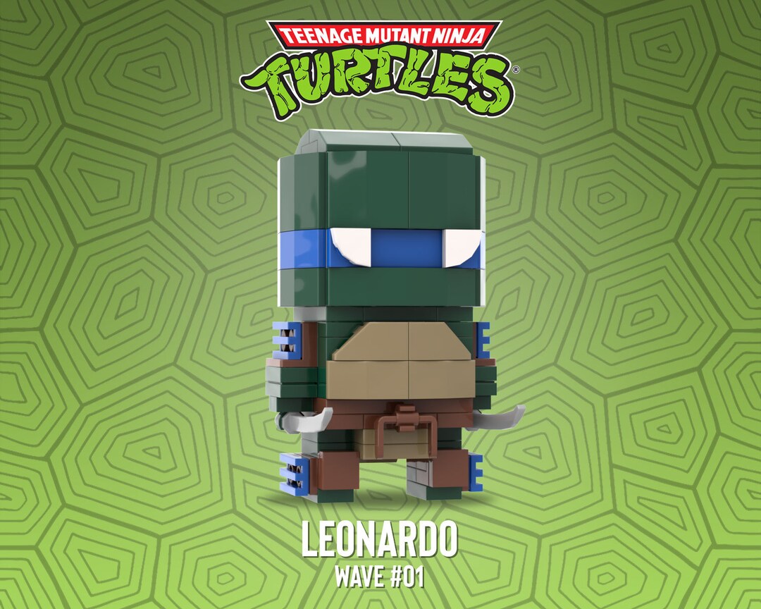 Teenage Mutant Ninja Turtles LEONARDO Custom Lego Brickheadz ...