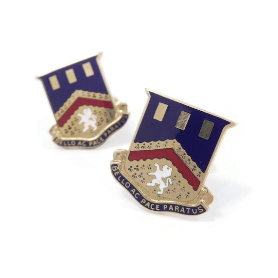 Vintage SWANK, US Army Cuff Links, 112th Engineer Bat… - Gem