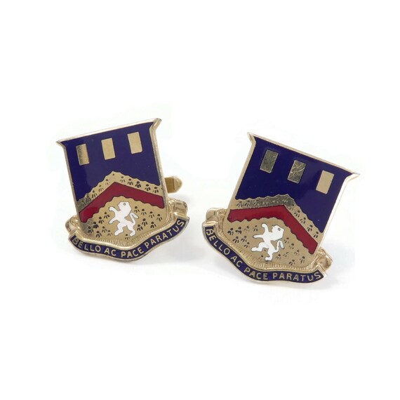 Vintage SWANK, US Army Cuff Links, 112th Engineer Bat… - Gem
