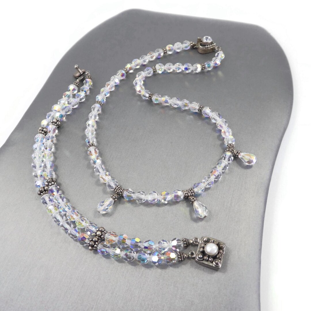 DOUG PAULUS, Sterling Silver, Glass Bead Necklace Set, Bracelet ...