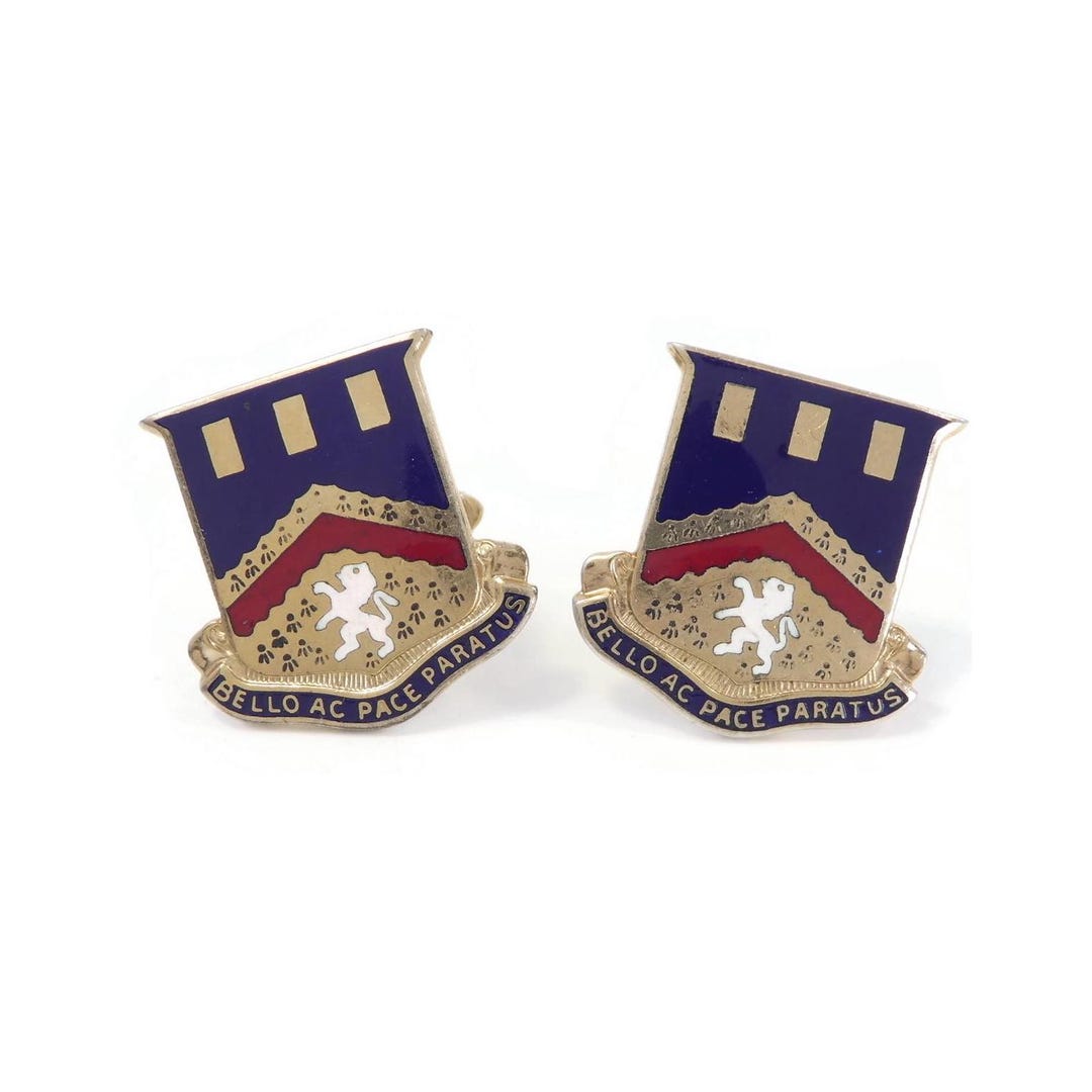 Vintage SWANK, US Army Cuff Links, 112th Engineer Battalion Unit Crest ...