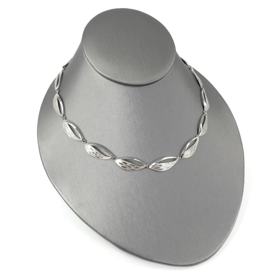 Vintage, Sterling Silver, Leaf Links Necklace, Signed RW Sterling, Rodi ...