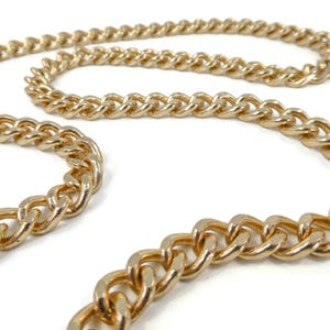 Vintage, Heavy Chain Link, Necklace, Long, Gold Tone, Magnetic Clasp - Etsy