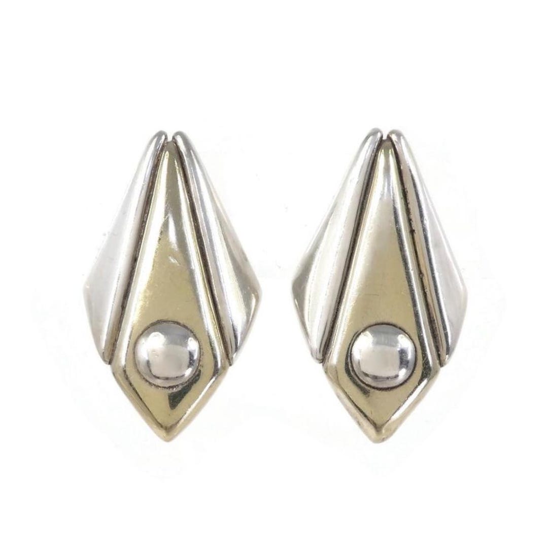 ILAN HUBARA, Sterling Silver, Electroform Earrings, Modernist, Gold ...